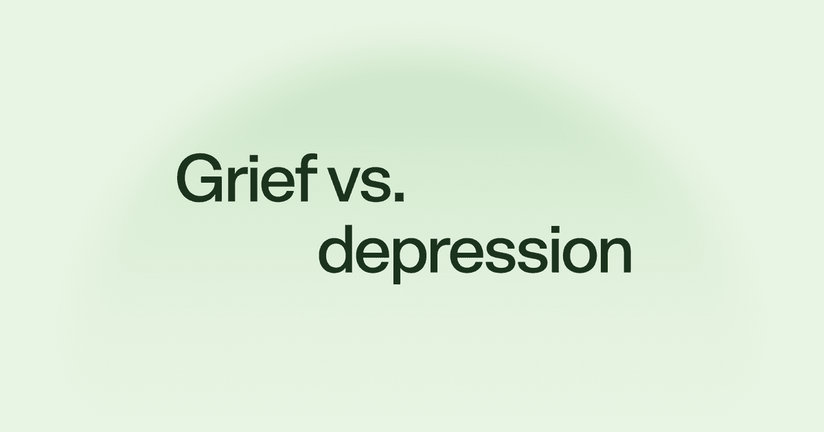 Grief vs. depression: 4 ways to tell the difference